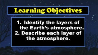 LAYERS OF THE ATMOSPHERe grade 7 science | PPTX