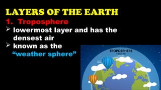 LAYERS OF THE ATMOSPHERe grade 7 science | PPTX