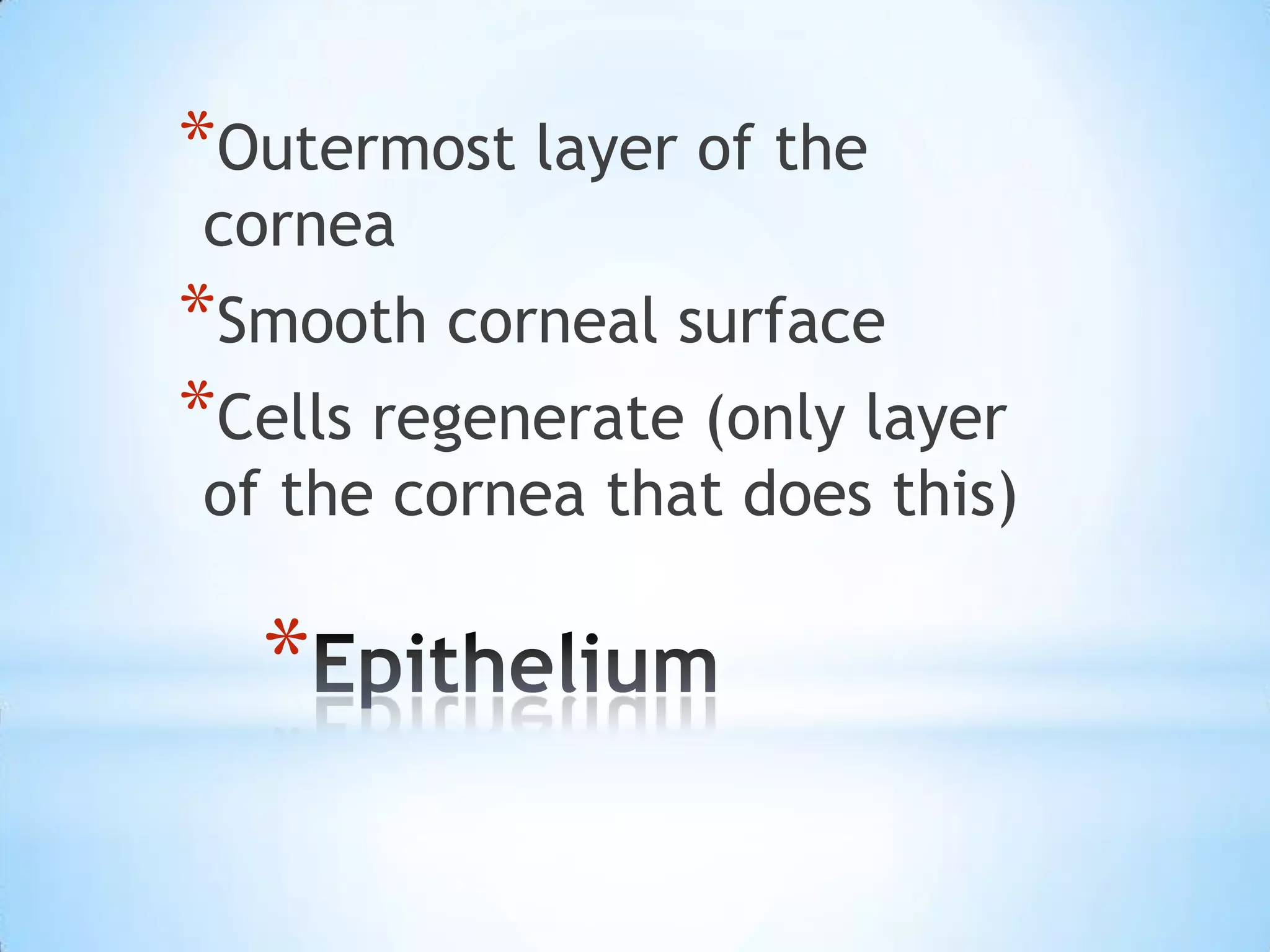 Layers of the cornea | PPTX