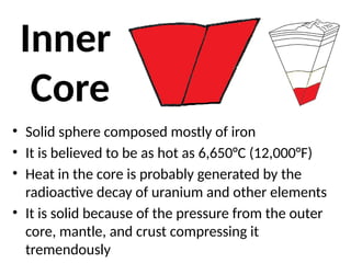 Layers of the Earth- Crust, Mantle and core | PPTX