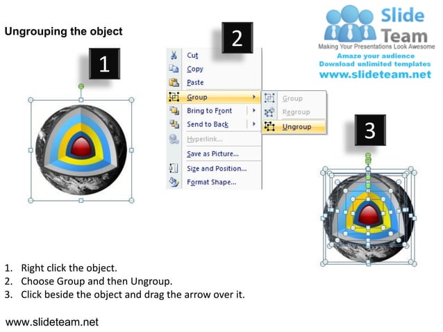 Layers of the earth core diagram design 6 powerpoint presentation ...