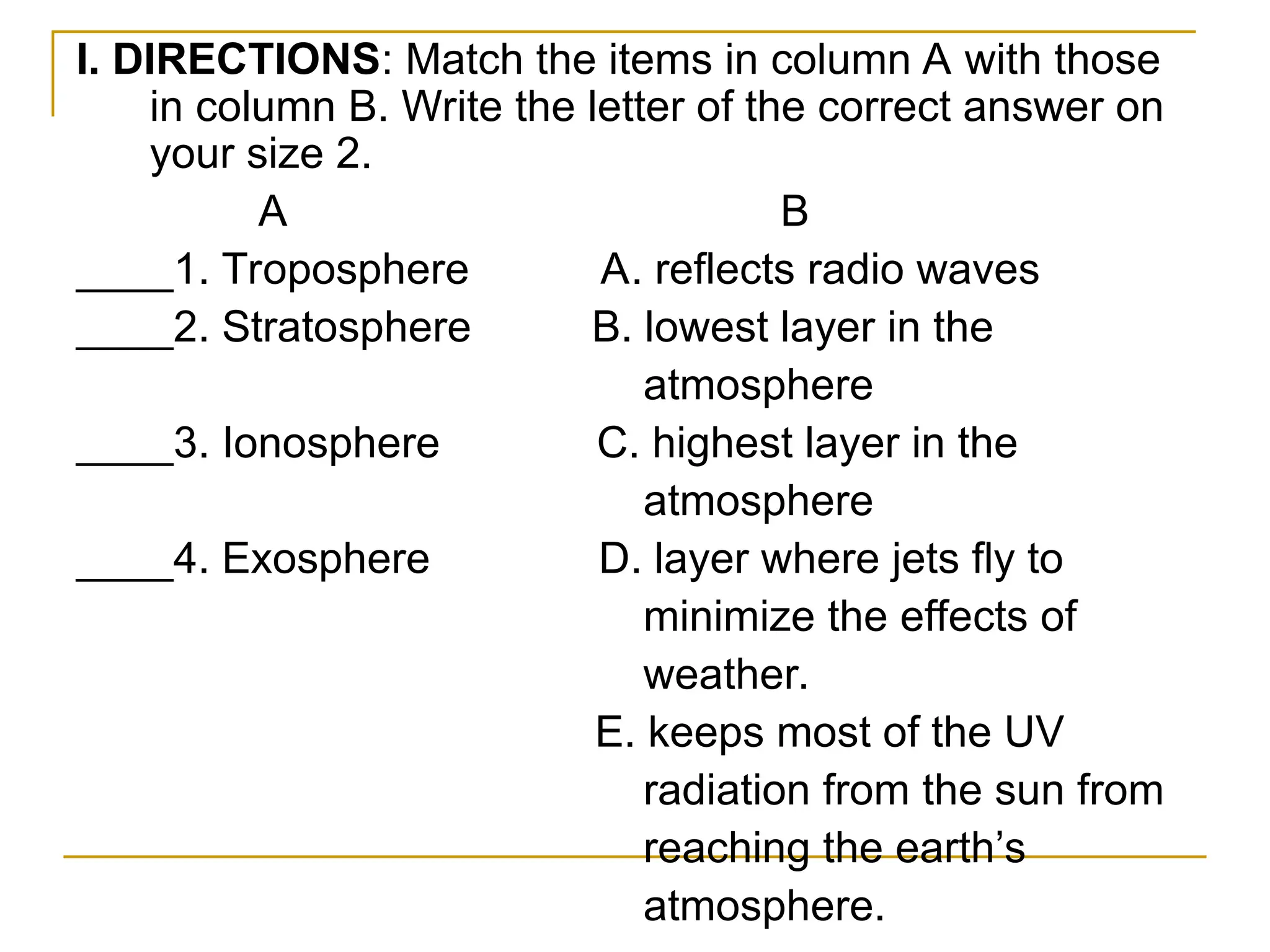 layers of the earths atmosphere grade 7.ppt