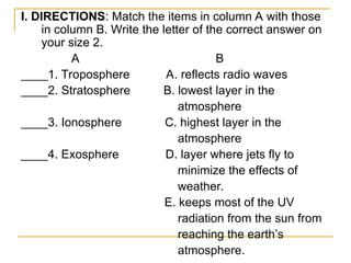 layers of the earths atmosphere grade 7.ppt