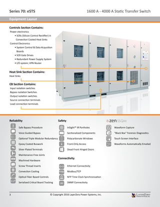 LayerZero Series 70: eSTS Static Transfer Switch 1600 A - 4000 A | PDF