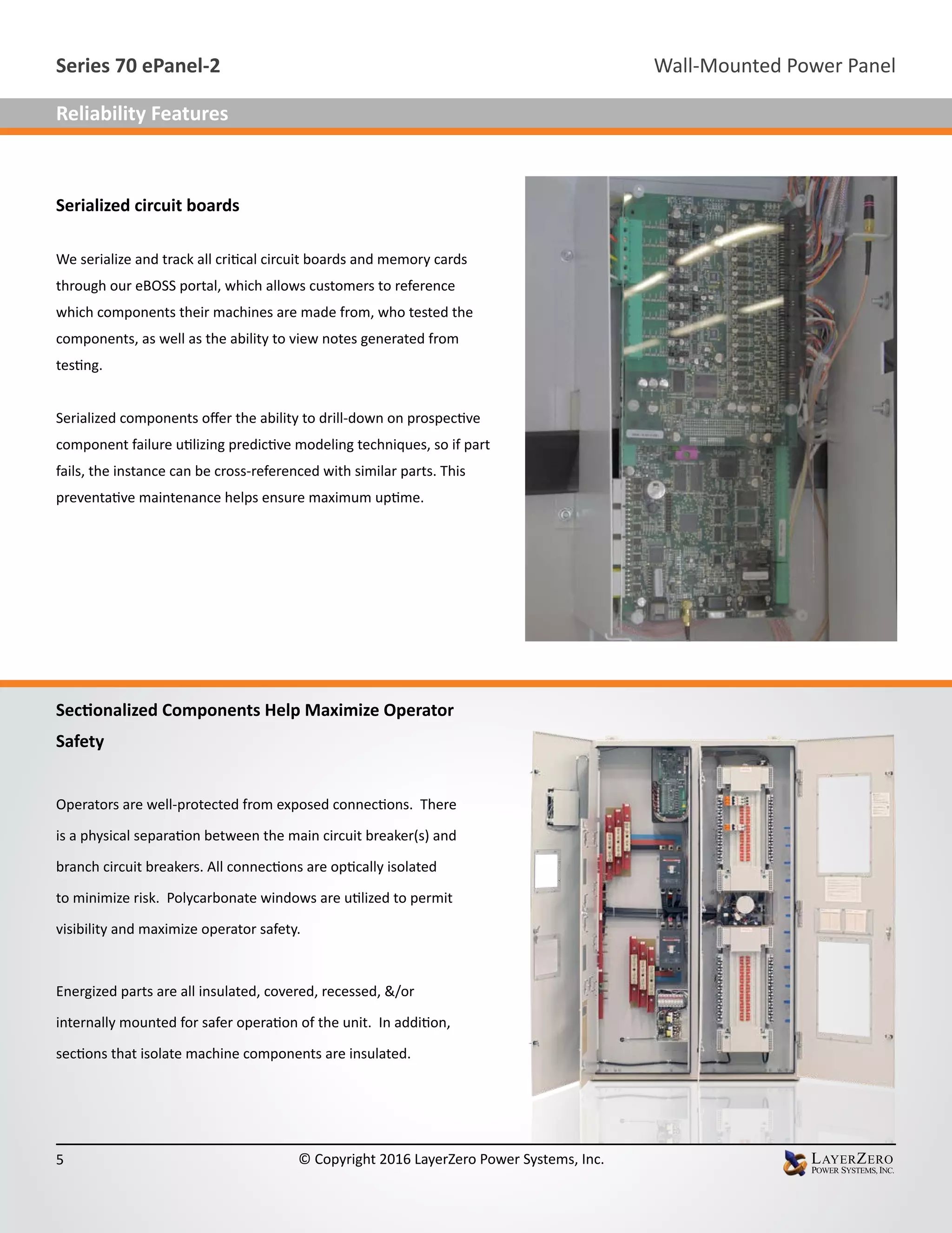 LayerZero Series 70: ePanel-2 Wall-Mounted Power Panel | PDF