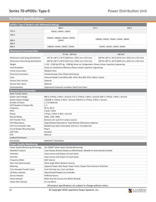 LayerZero Series 70 ePODs: Type-S (Power Distribution Unit) | PDF