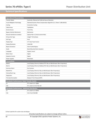 LayerZero Series 70 ePODs: Type-S (Power Distribution Unit) | PDF