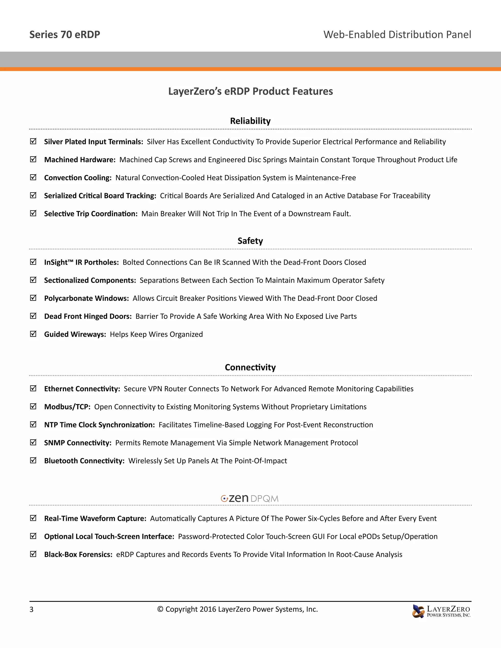LayerZero Series 70: eRDP Remote Distribution Panel | PDF