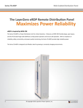 LayerZero Series 70: eRDP Remote Distribution Panel | PDF
