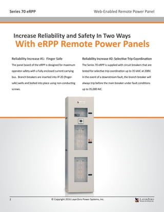 LayerZero Series 70: eRPP Remote Power Panel | PDF