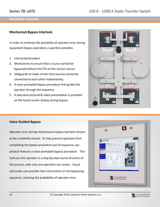 LayerZero Series 70: eSTS Static Transfer Switch 150 A - 1200 A | PDF