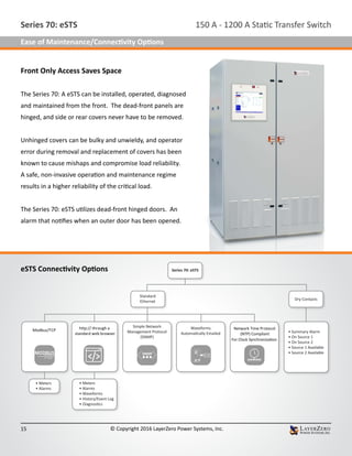 LayerZero Series 70: eSTS Static Transfer Switch 150 A - 1200 A | PDF