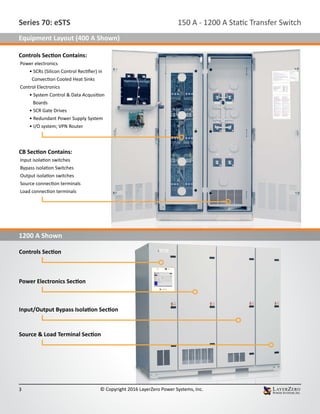 LayerZero Series 70: eSTS Static Transfer Switch 150 A - 1200 A | PDF