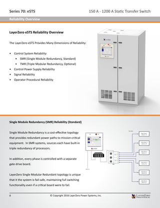LayerZero Series 70: eSTS Static Transfer Switch 150 A - 1200 A | PDF