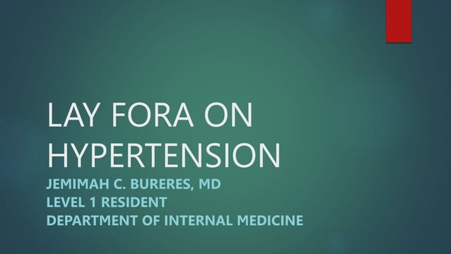 Lay Fora-Hypertension-a discussion of hypertension focused on the risks ...