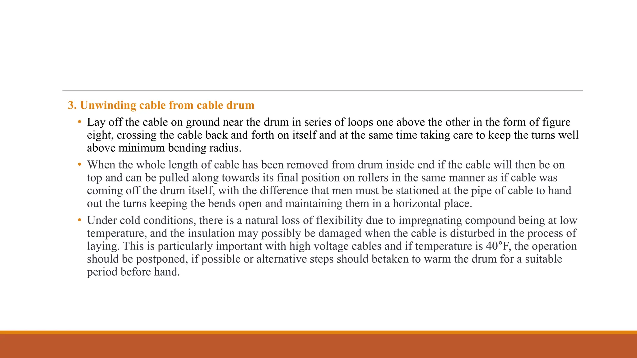Laying of Underground Cables in INSTALLATION AND MAINTENANCE OF ...