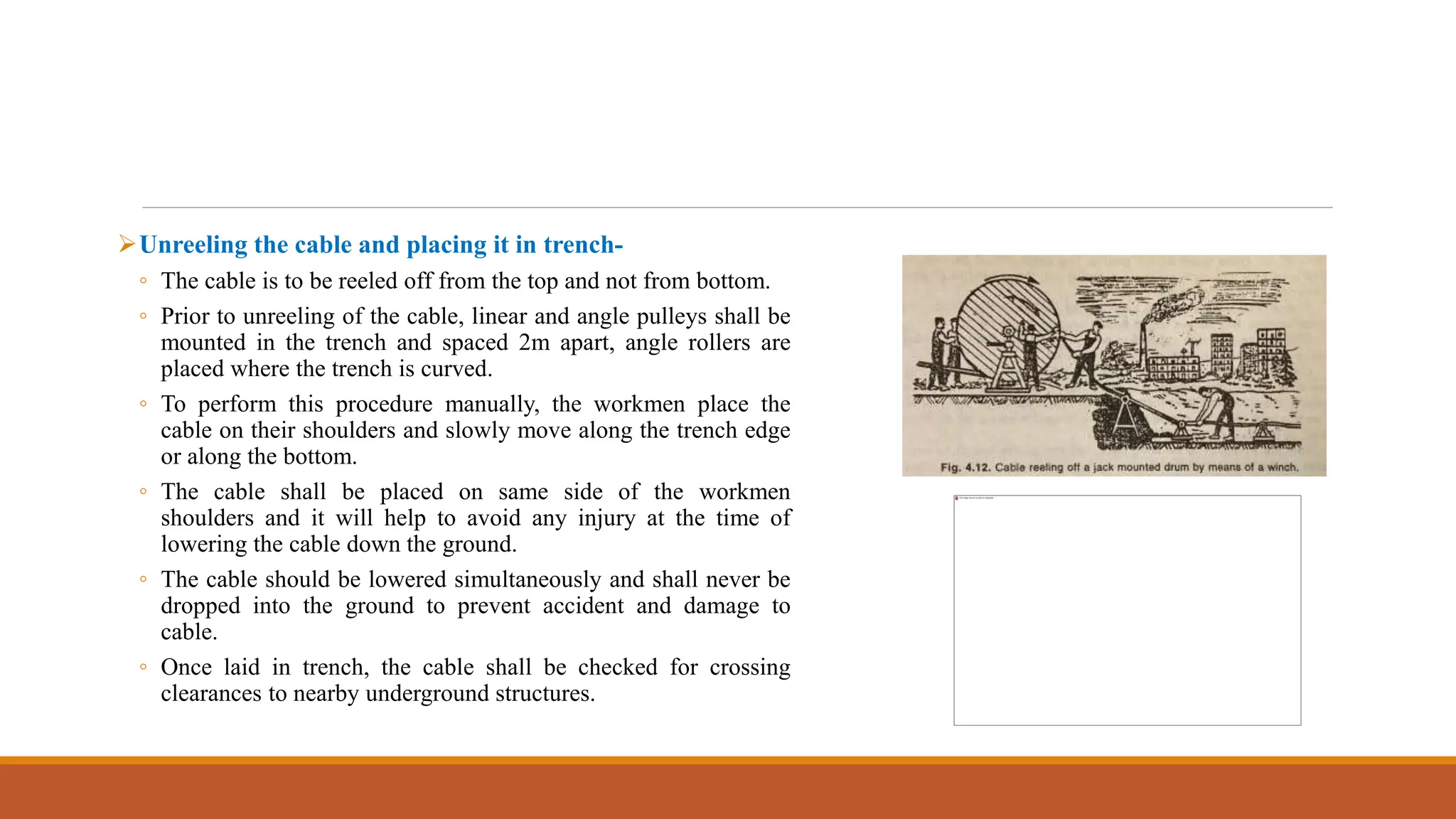 Laying of Underground Cables in INSTALLATION AND MAINTENANCE OF ...