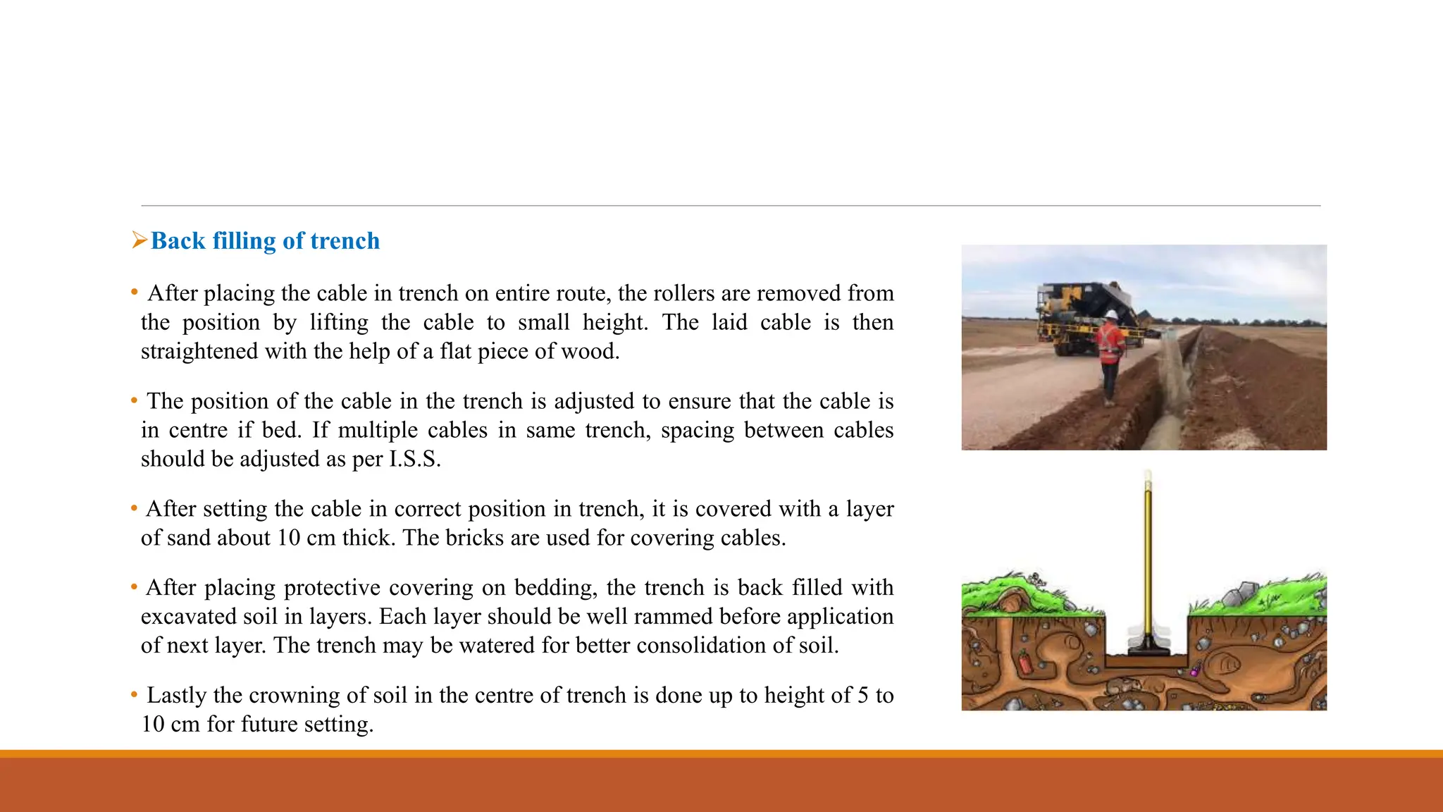 Laying of Underground Cables in INSTALLATION AND MAINTENANCE OF ...