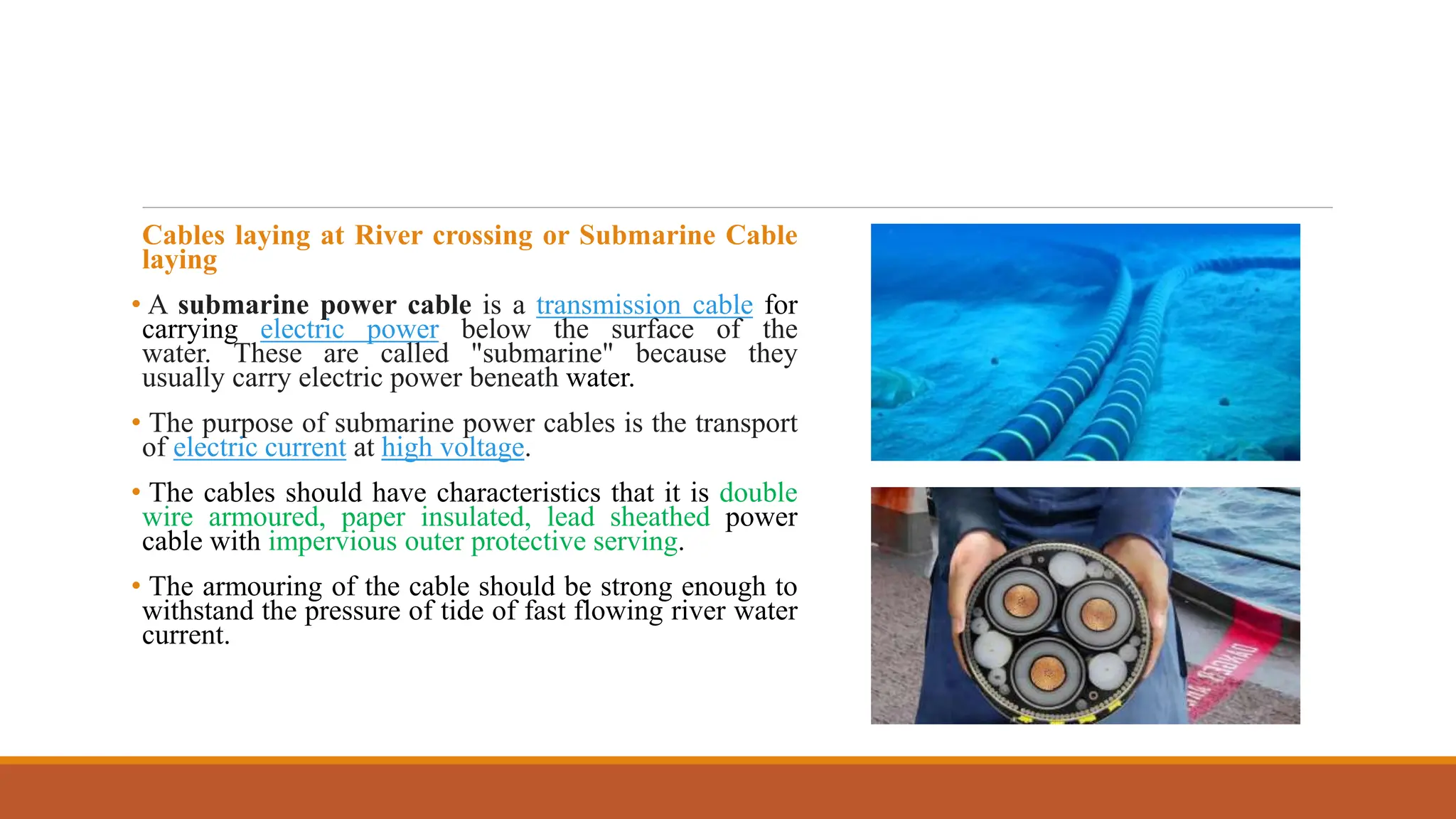 Laying of Underground Cables in INSTALLATION AND MAINTENANCE OF ...