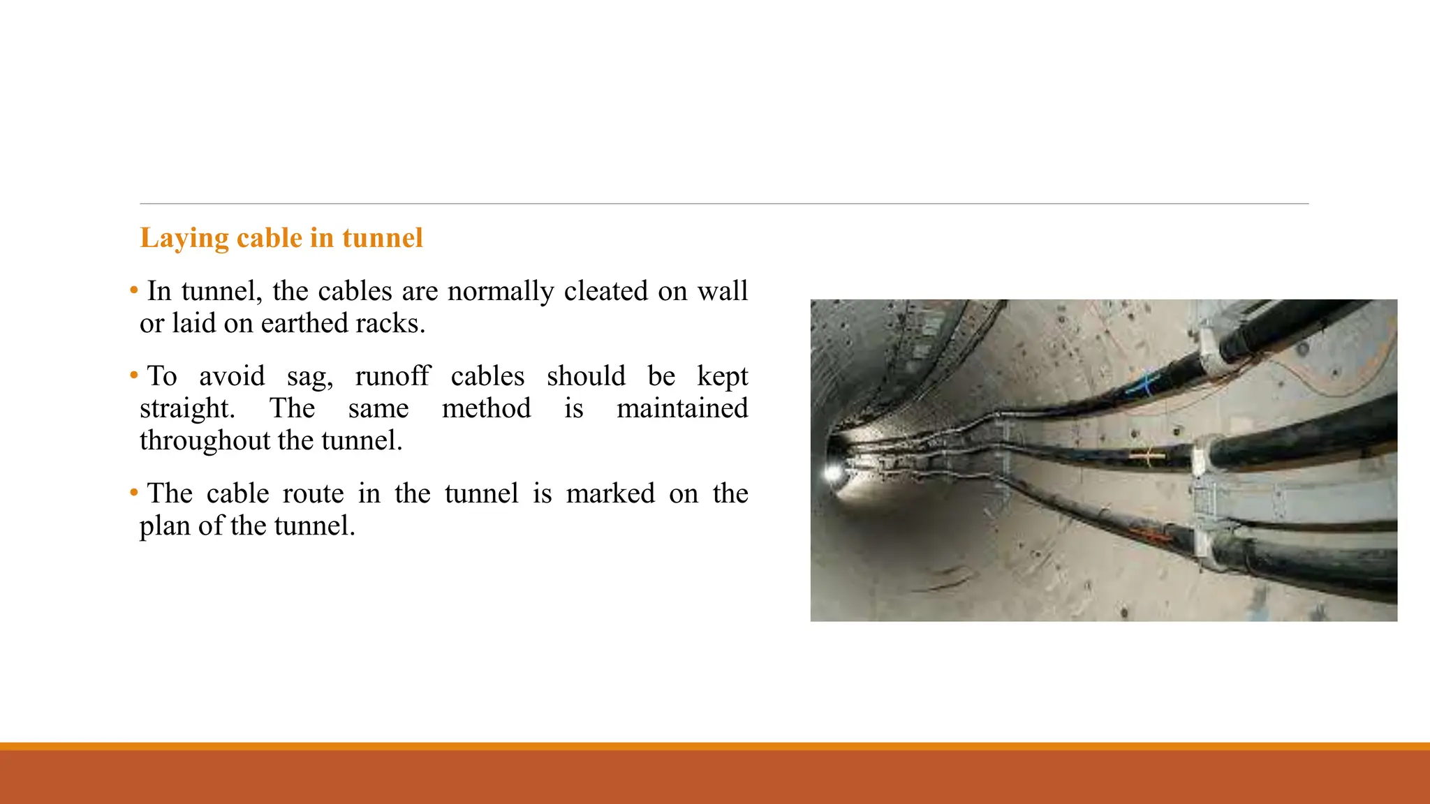 Laying of Underground Cables in INSTALLATION AND MAINTENANCE OF ...
