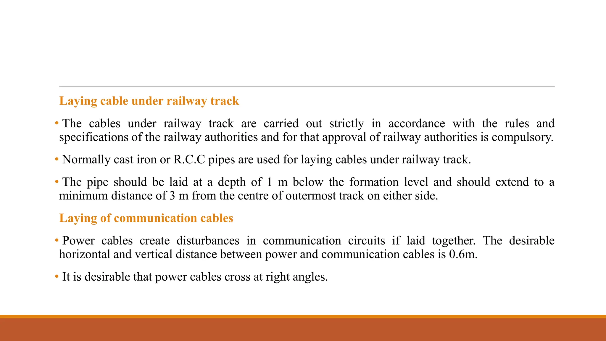 Laying of Underground Cables in INSTALLATION AND MAINTENANCE OF ...