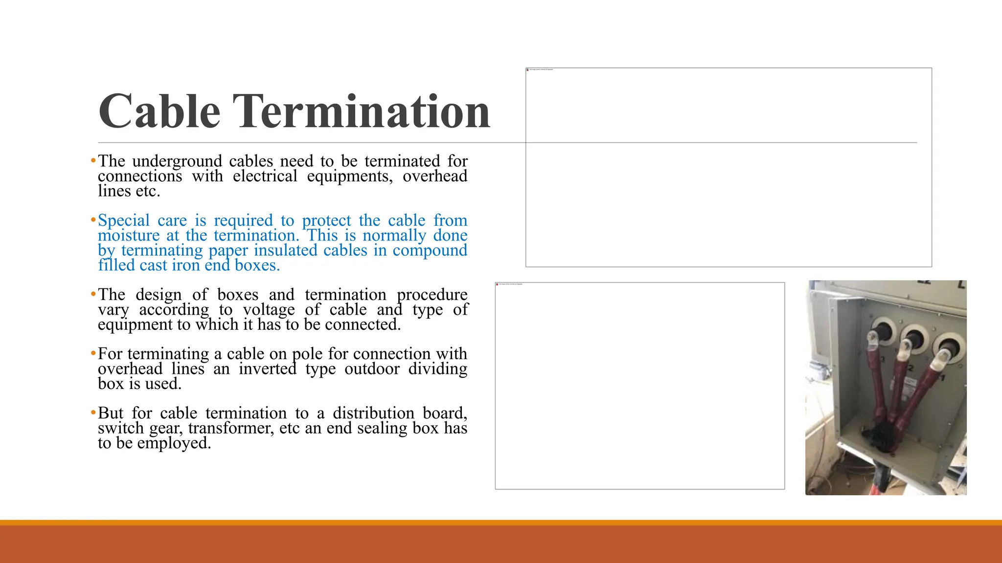 Laying of Underground Cables in INSTALLATION AND MAINTENANCE OF ...