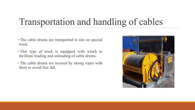 Laying of Underground Cables in INSTALLATION AND MAINTENANCE OF ...