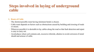 Laying of Underground Cables in INSTALLATION AND MAINTENANCE OF ...