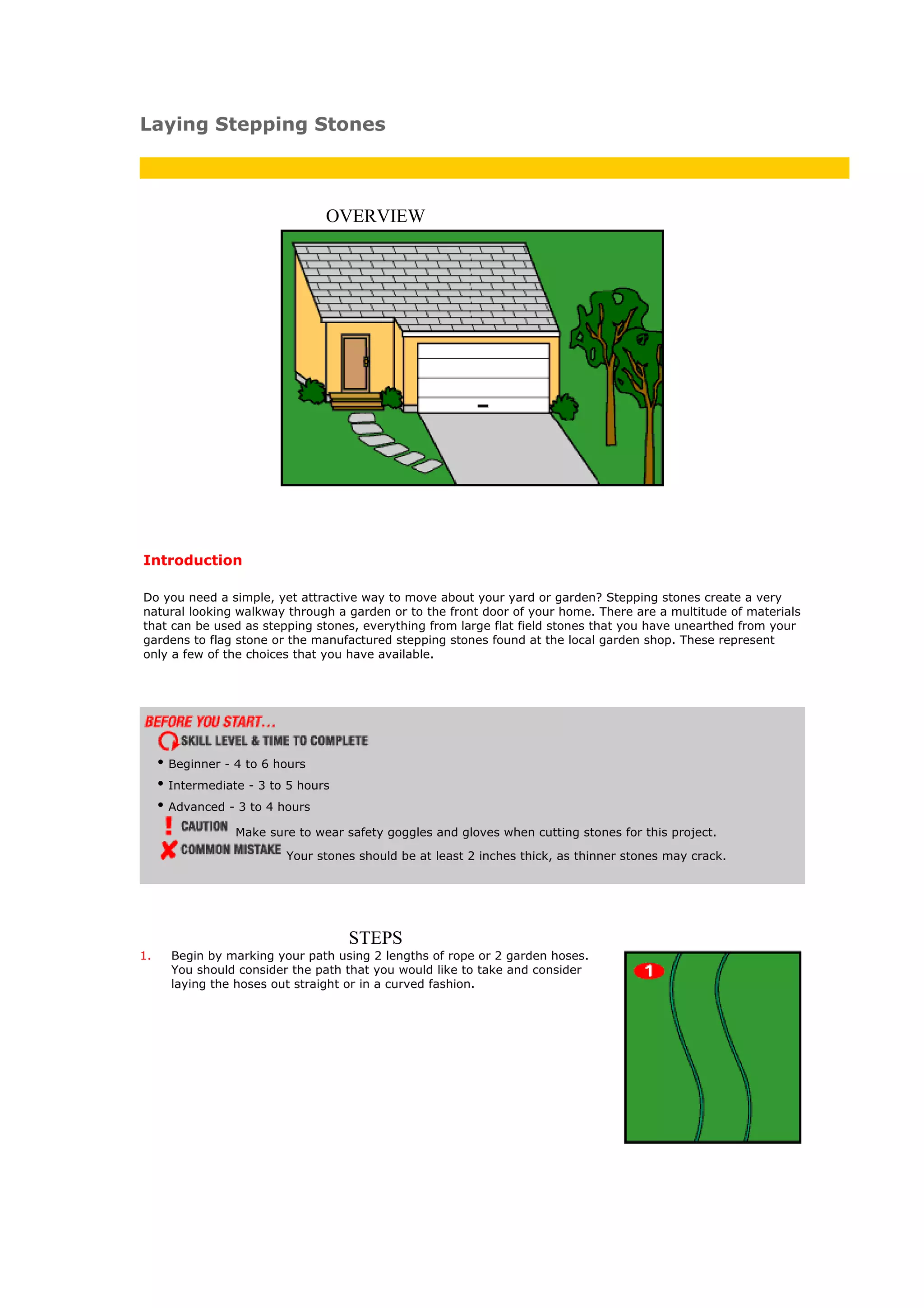 Laying stepping stones | PDF