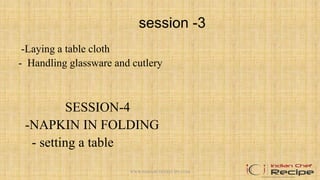 COVER LAYING PROCEDURES IN A RESTAURANT PRIOR TO THE GUEST ARRIVAL | PPTX