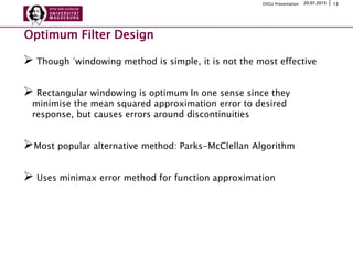 Design of FIR Filters | PPTX