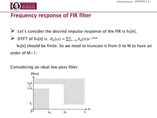 Design of FIR Filters | PPTX | Digital Audio | Computer Software and Applications