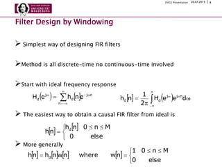 Design of FIR Filters | PPTX