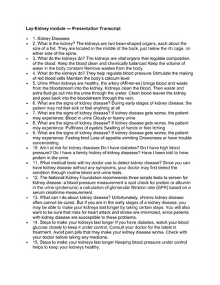 Lay kidney module | PDF