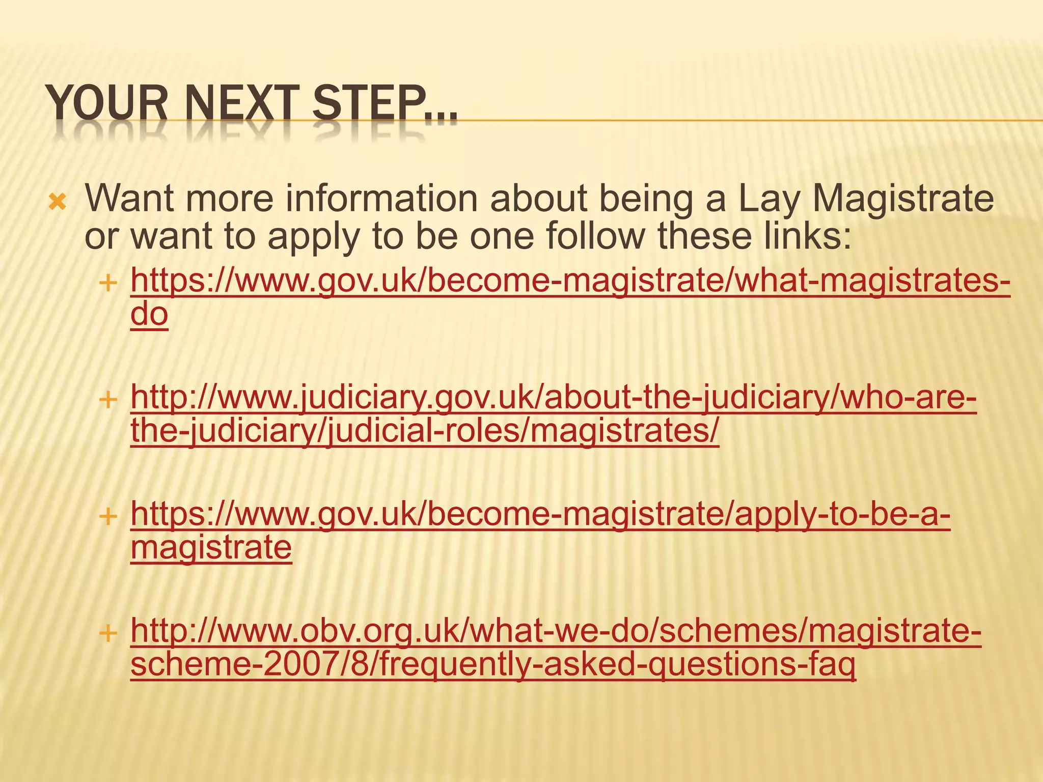 Lay Magistrates | PPTX