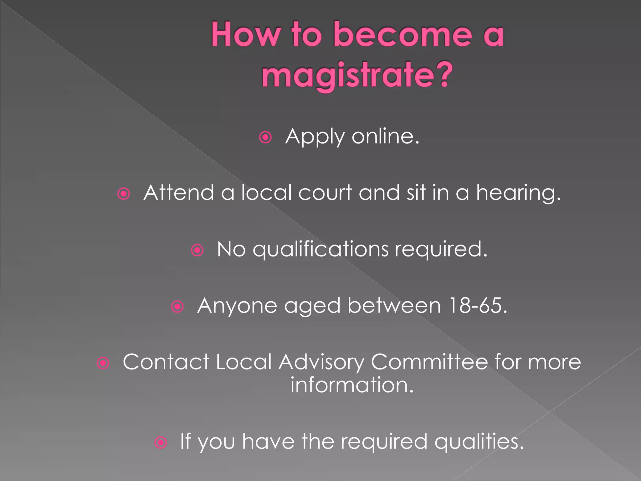 Lay magistrates powerpoint | PPTX