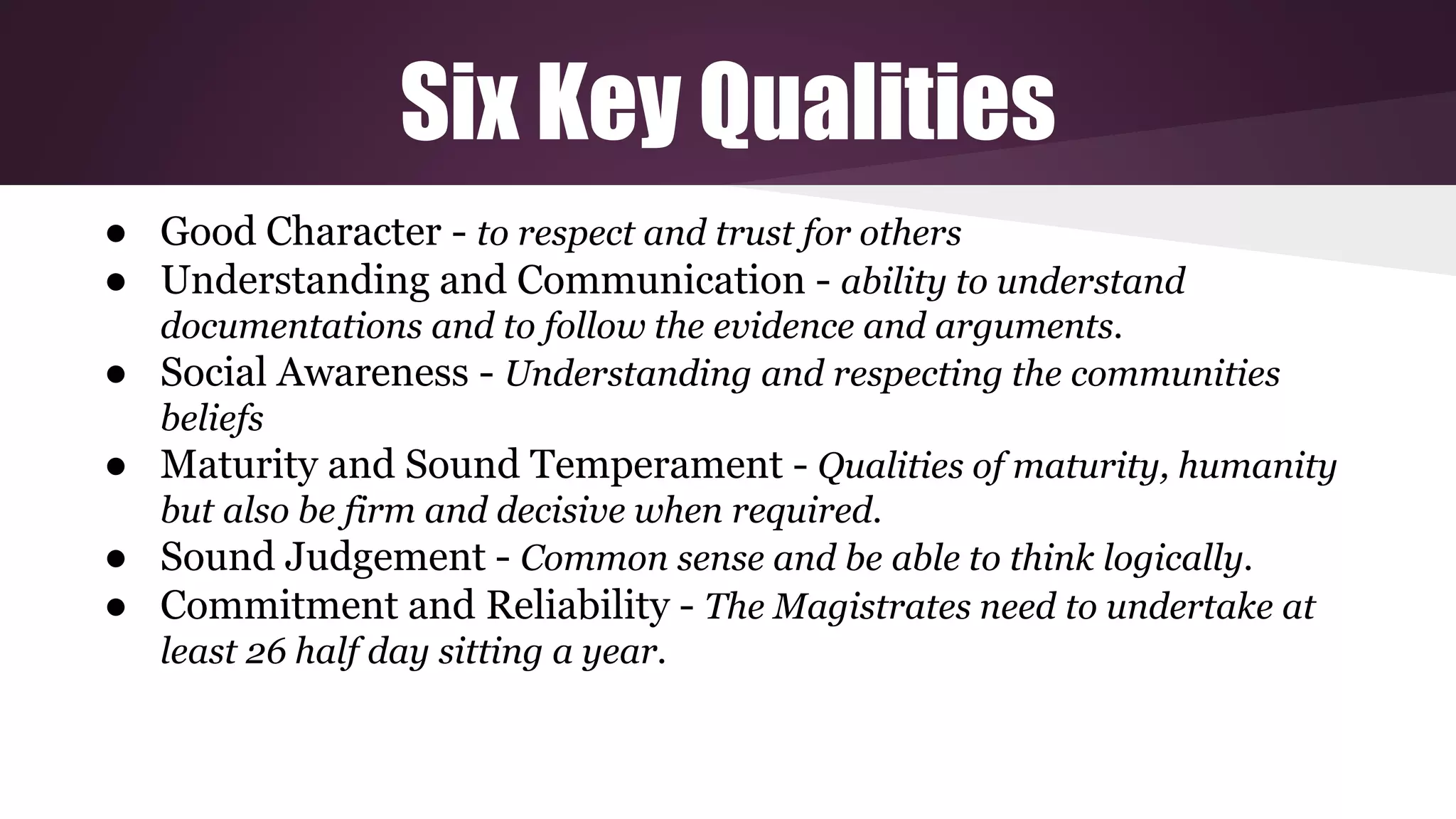 Lay magistrates presentation | PPTX