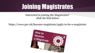 Lay magistrates presentation | PPTX