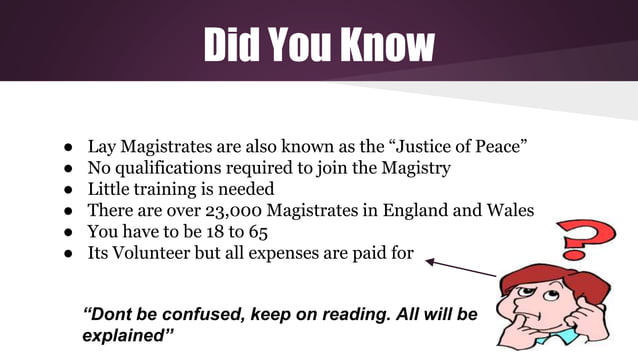 Lay magistrates presentation | PPT | Free Download