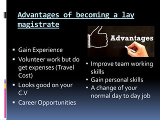 Lay magistrates presentation | PPTX