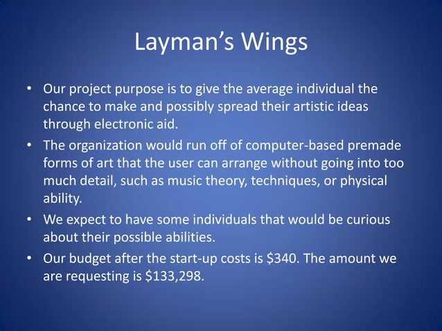 Laymans wings powerpoint | PPT