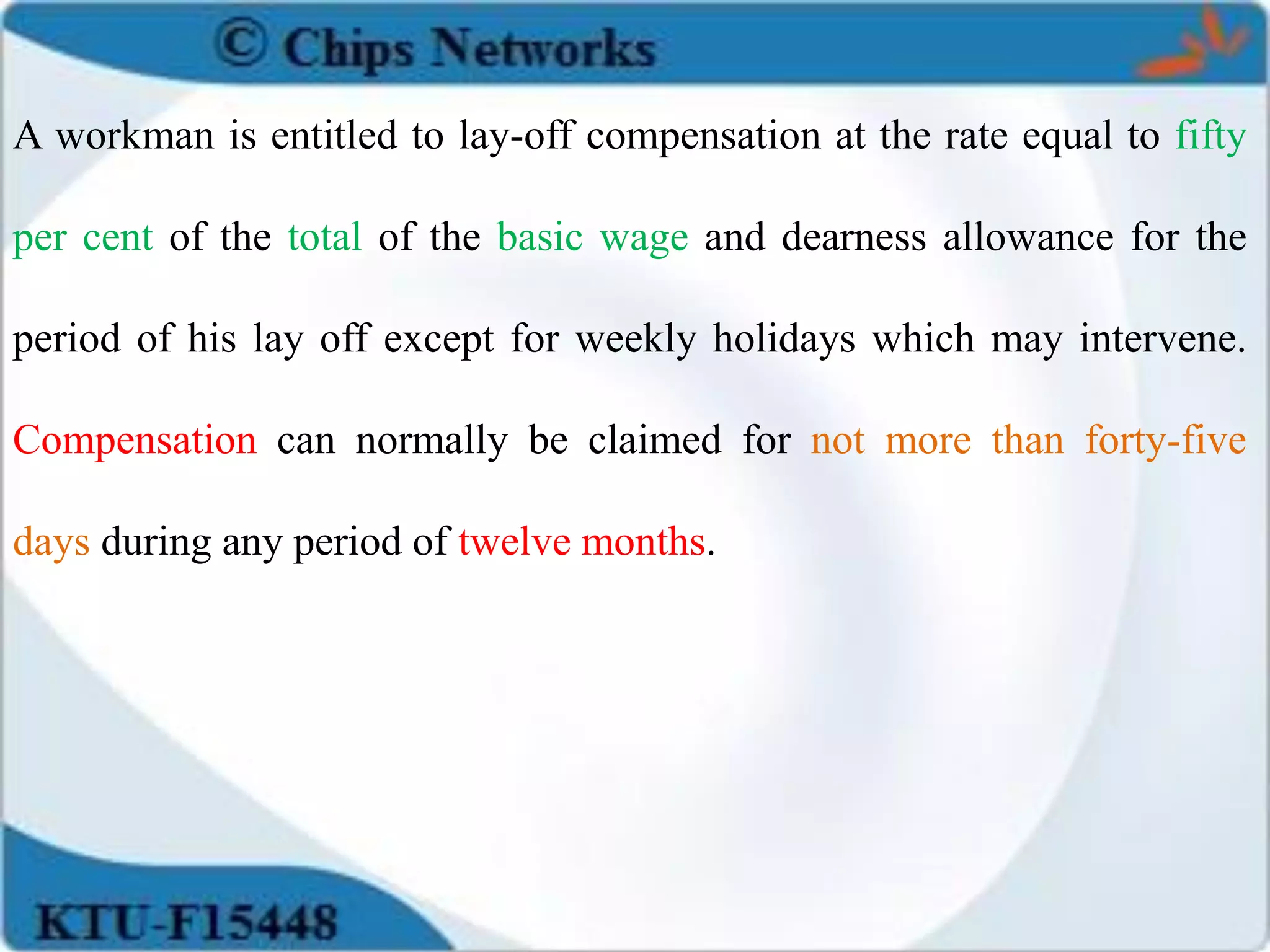 Lay off and retrenchment | PDF