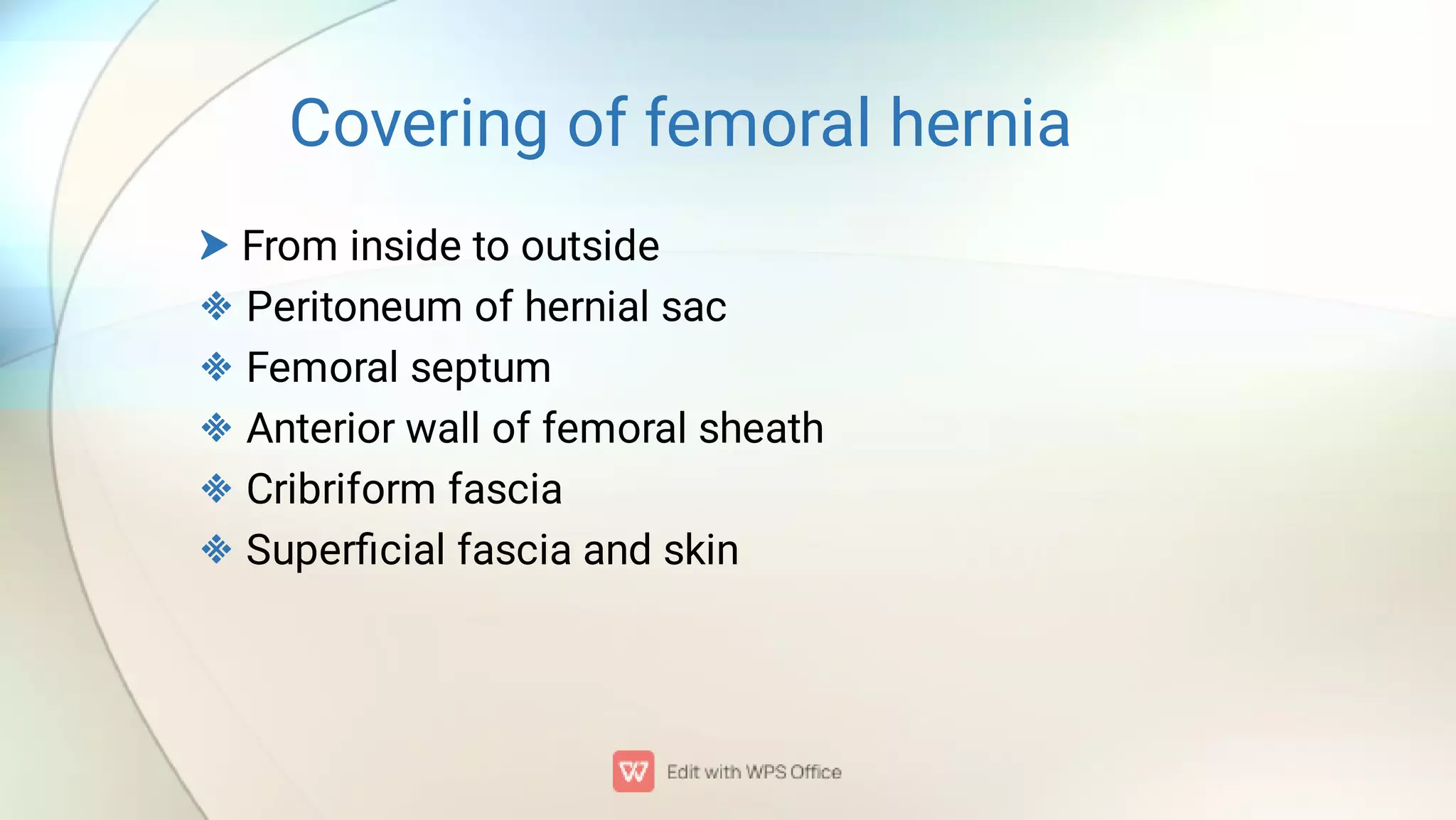 Cribriform Fascia Covers