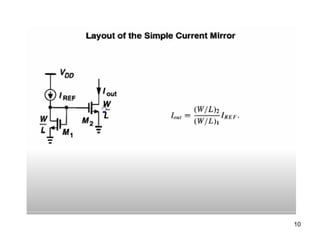 Layout of current mirror by taking some example | PPT