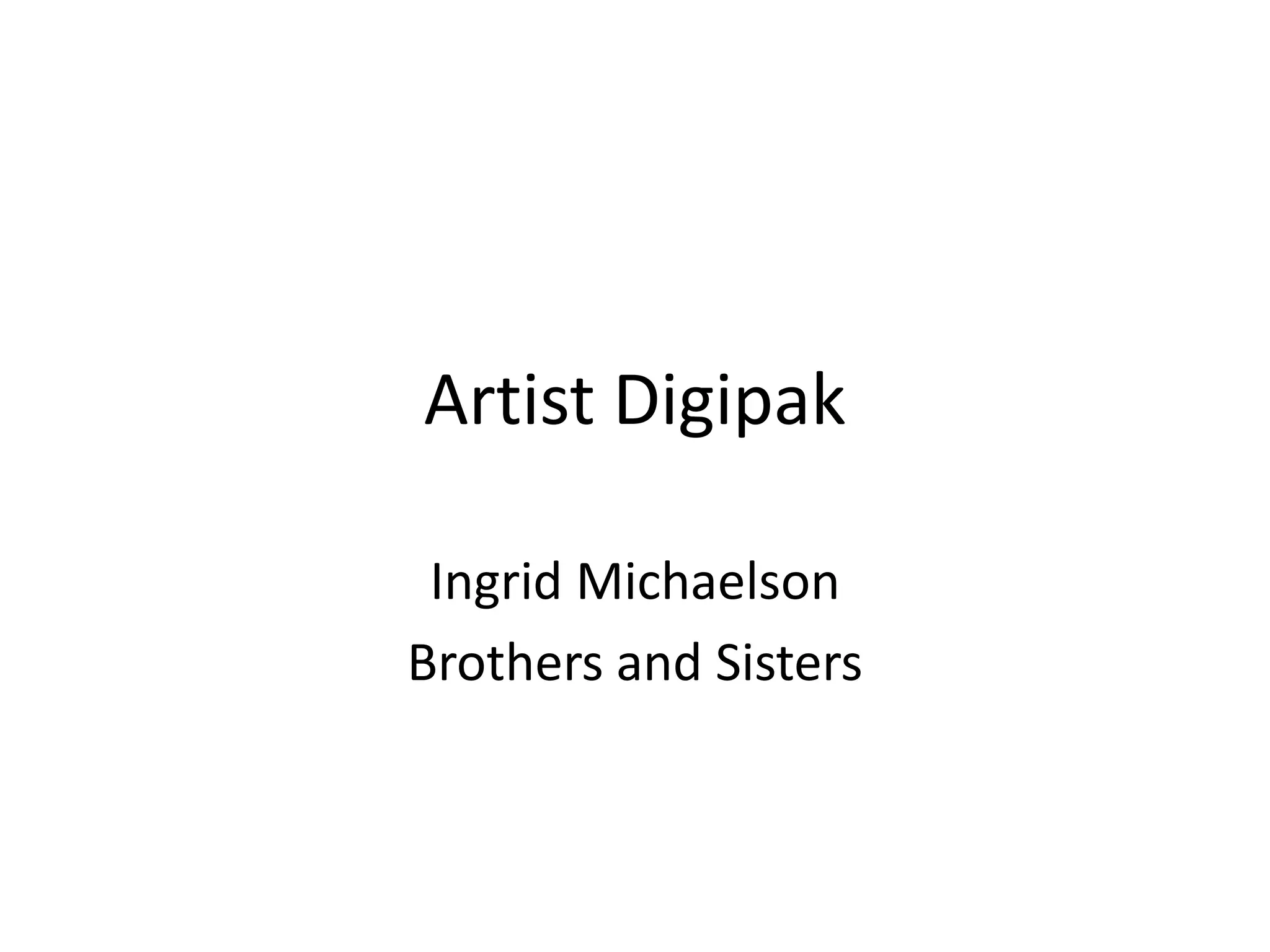 Final Digipak | PPT