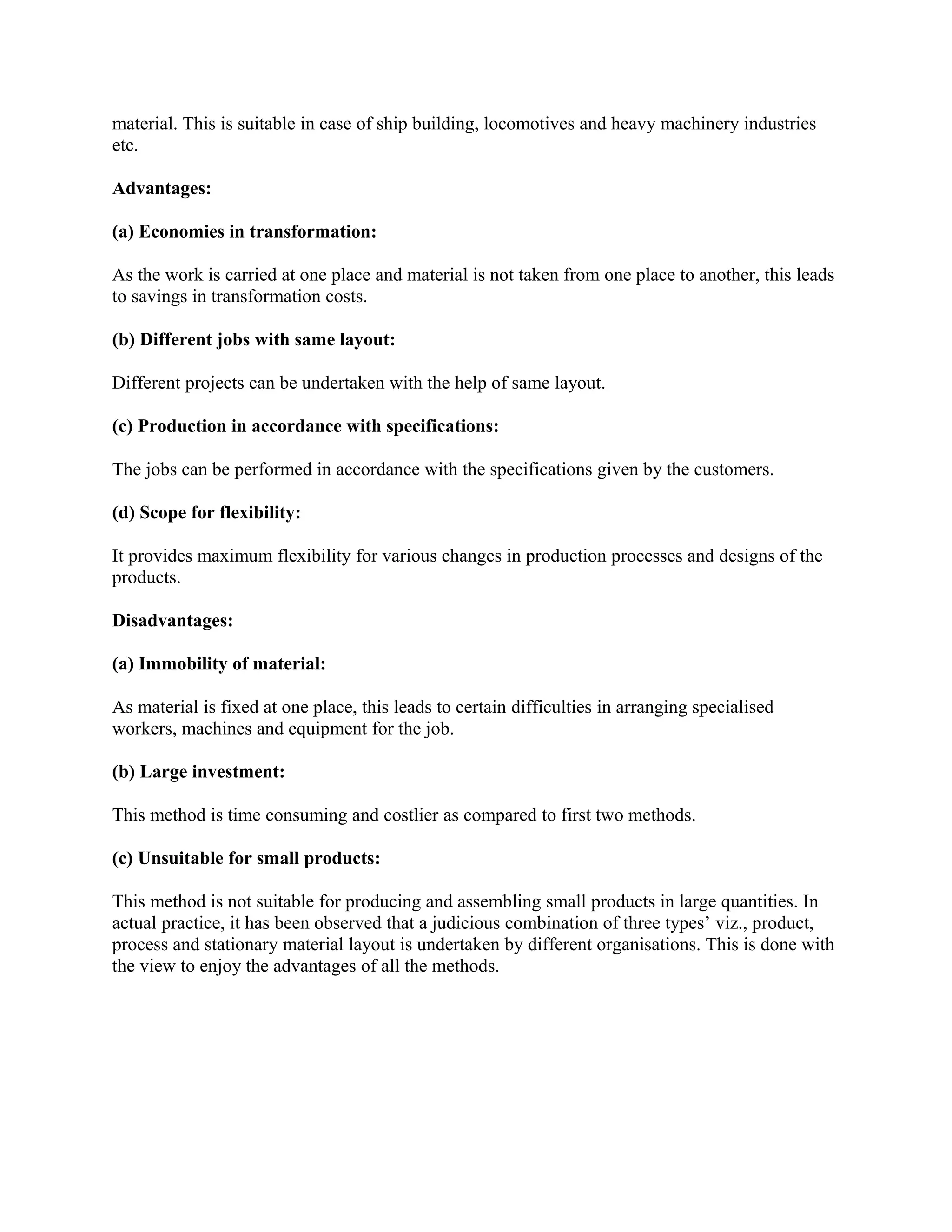 Different types of Production Layout | DOC