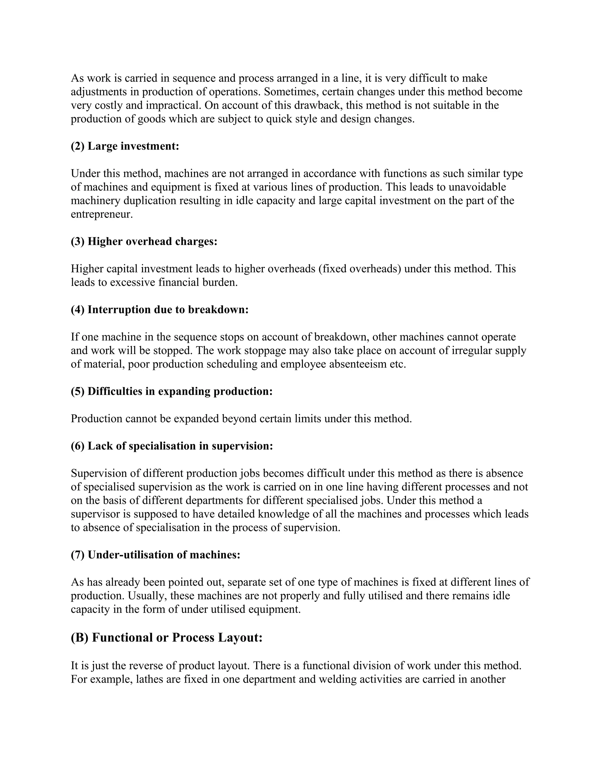 Different types of Production Layout | DOC