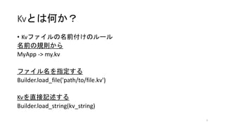 Kivy CatalogでKv Languageを知る | PPT