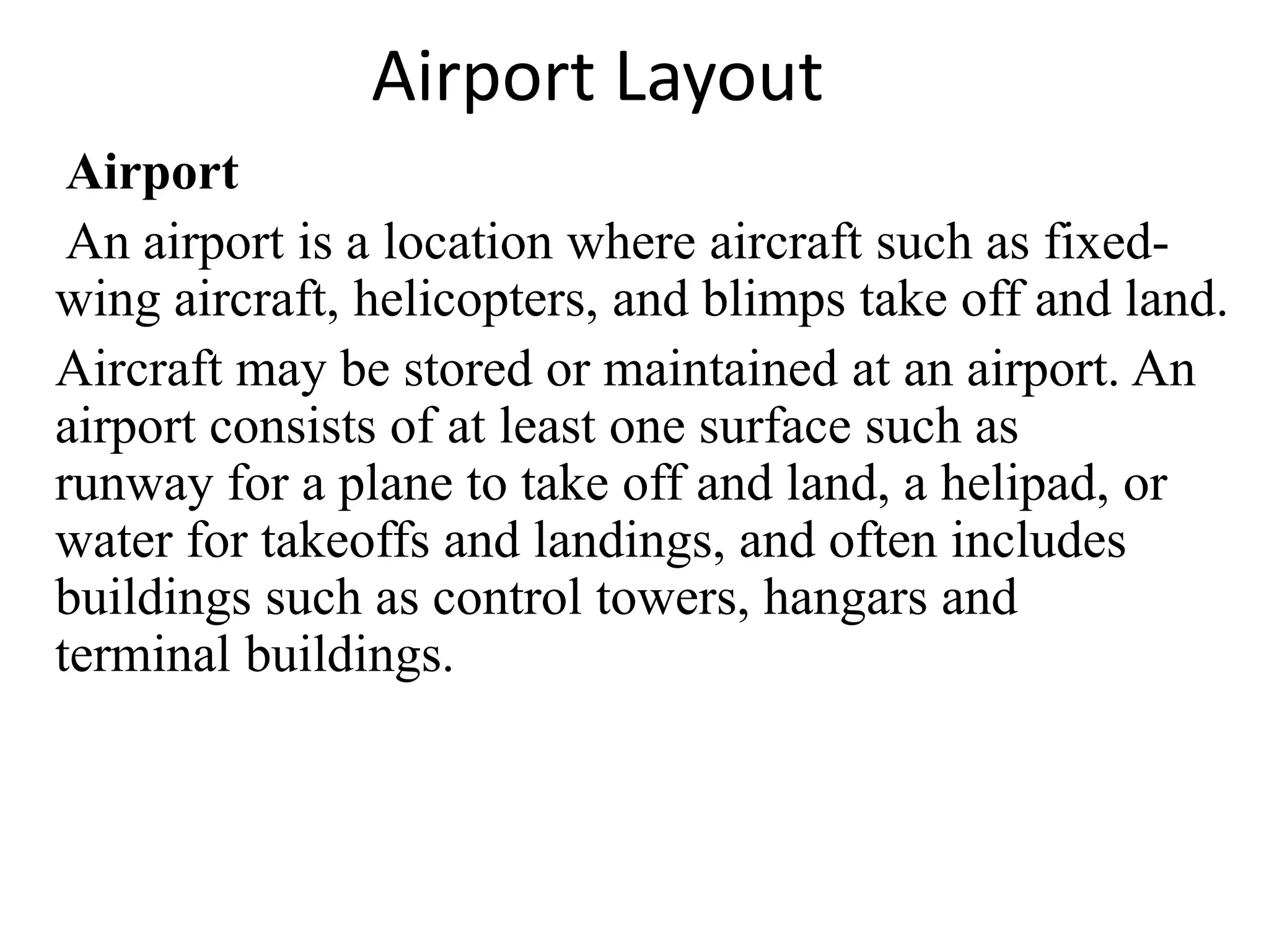 Layout of Airport Planning | PPTX