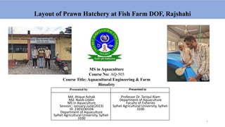 Layout of Prawn Hatchery in DFO Rajshahi | PPTX